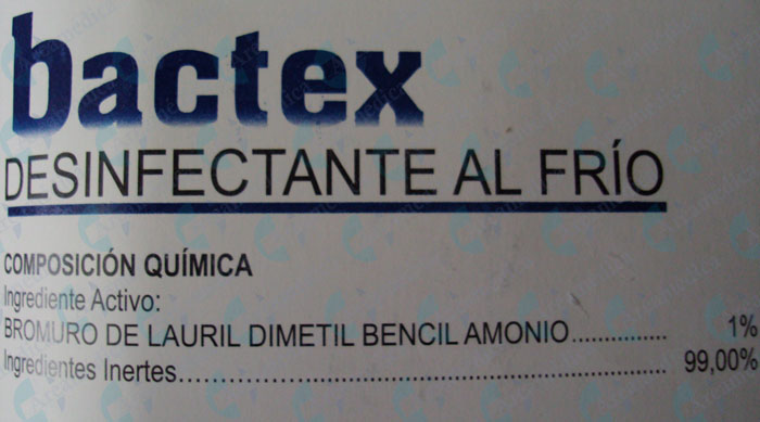 Bactex desinfectante al frio galon 3.785 litros