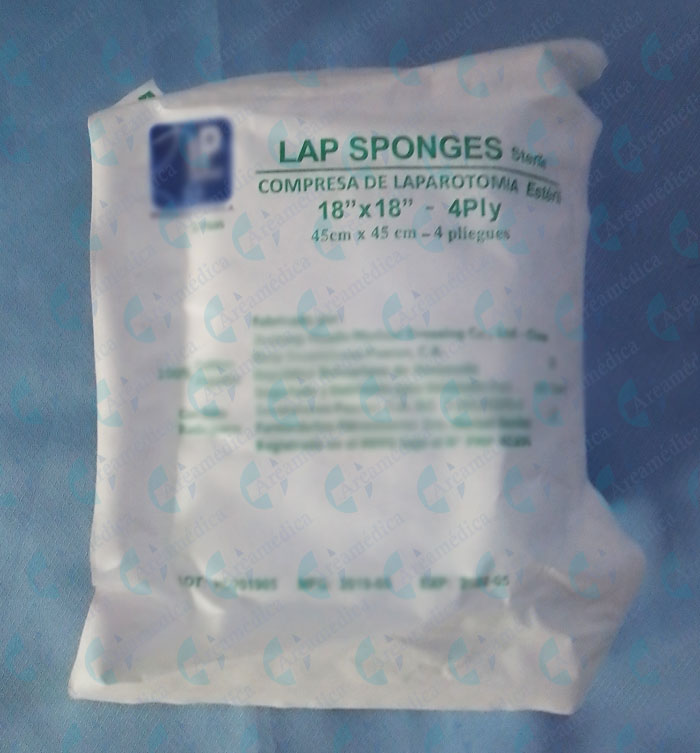 Compresas de laparatomia esteriles con RX