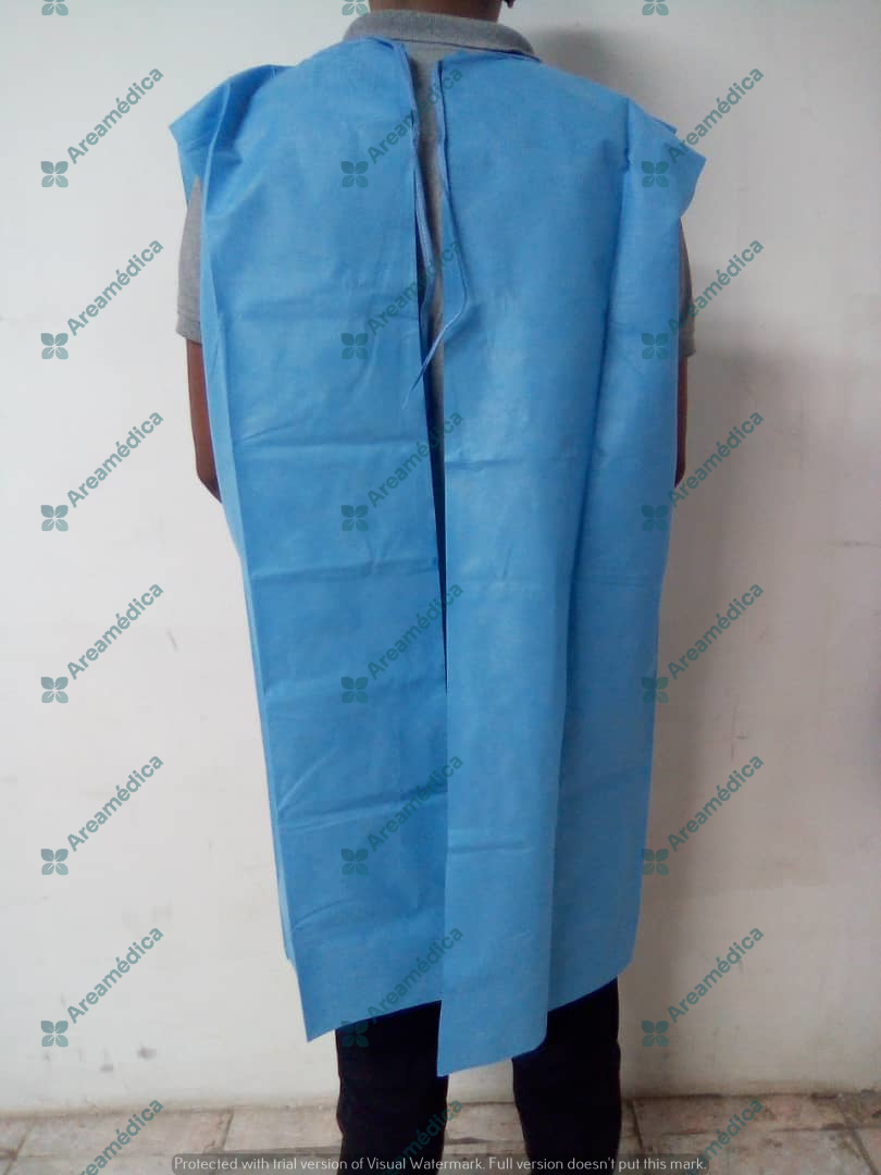 Bata Paciente Descartable Premium Tela S.M.S 40 GR