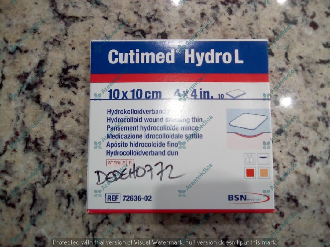 Cutimed Hydro L Hidro BSN Aposito Hidrocoloide L Esteril 10 x 10cm 4 x ...