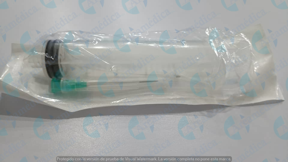 Jeringa inyectadora 20cc 21G Luer Lock