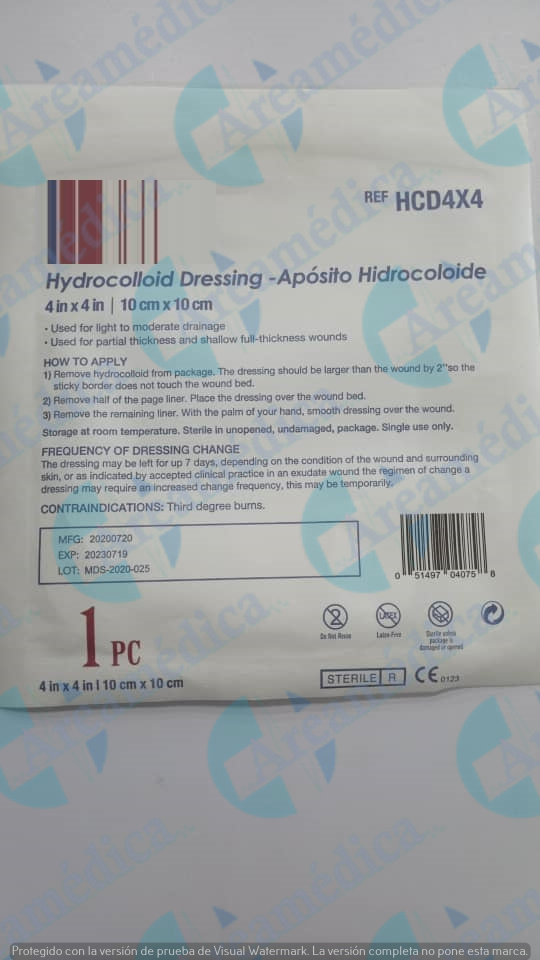 CUTIMED HYDRO L MED HIDROCOLOIDE FINO ESTERIL 10X10 CM