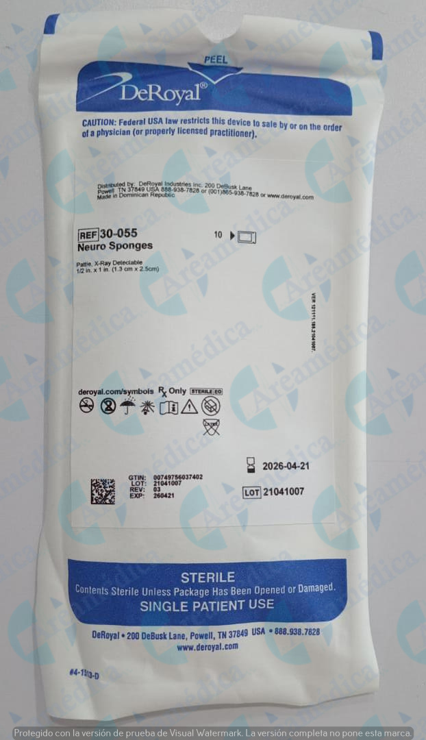 COTONOIDE 1.3X2.5 CM 1/2" X 1" PULGADA SOBRE X 10 UND COTONOIDES