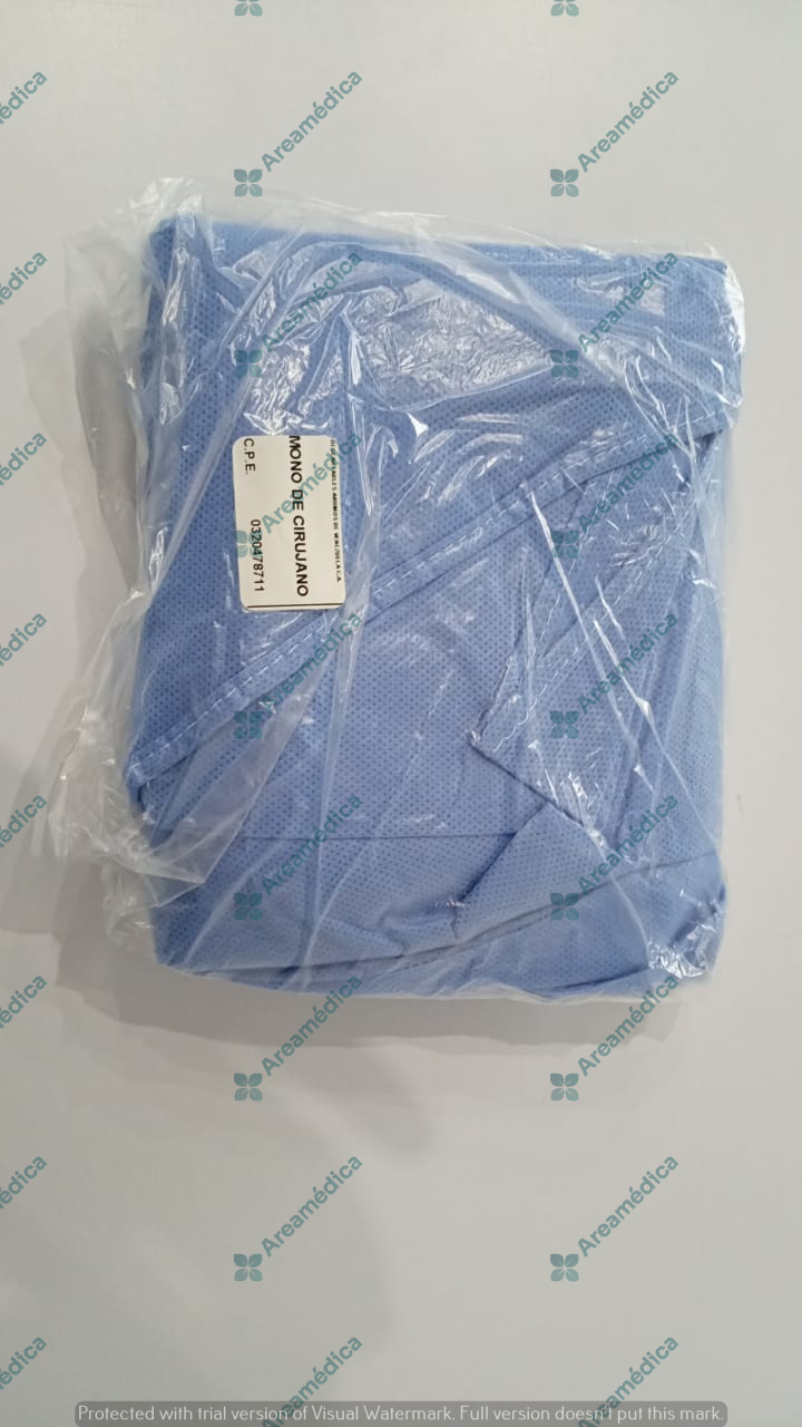 Mono Para Cirujano Talla L 40GRS Tela SMS Venta x Unidad Bolsa Individual