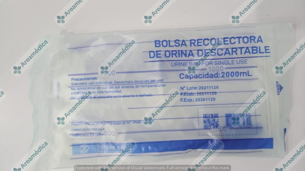 Bolsa Recolectora de Orina 2000ML Adulto Cystoflo