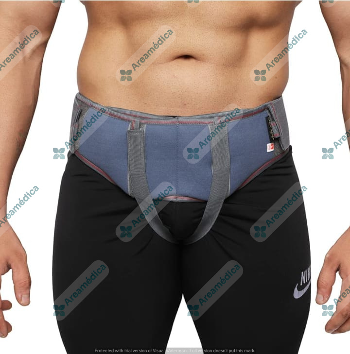 Faja Inguinal Soporte Cinturon Hernia Talla XL Color Gris