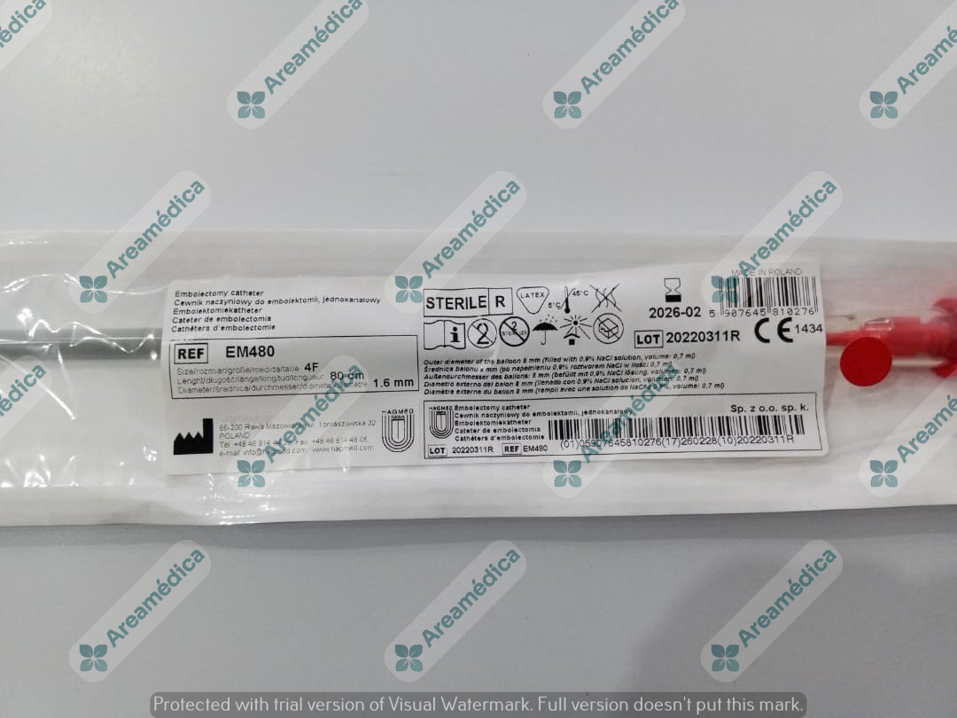 Cateter Fogarty 4Fr x 80cm Embolectomia Parte EMB-480