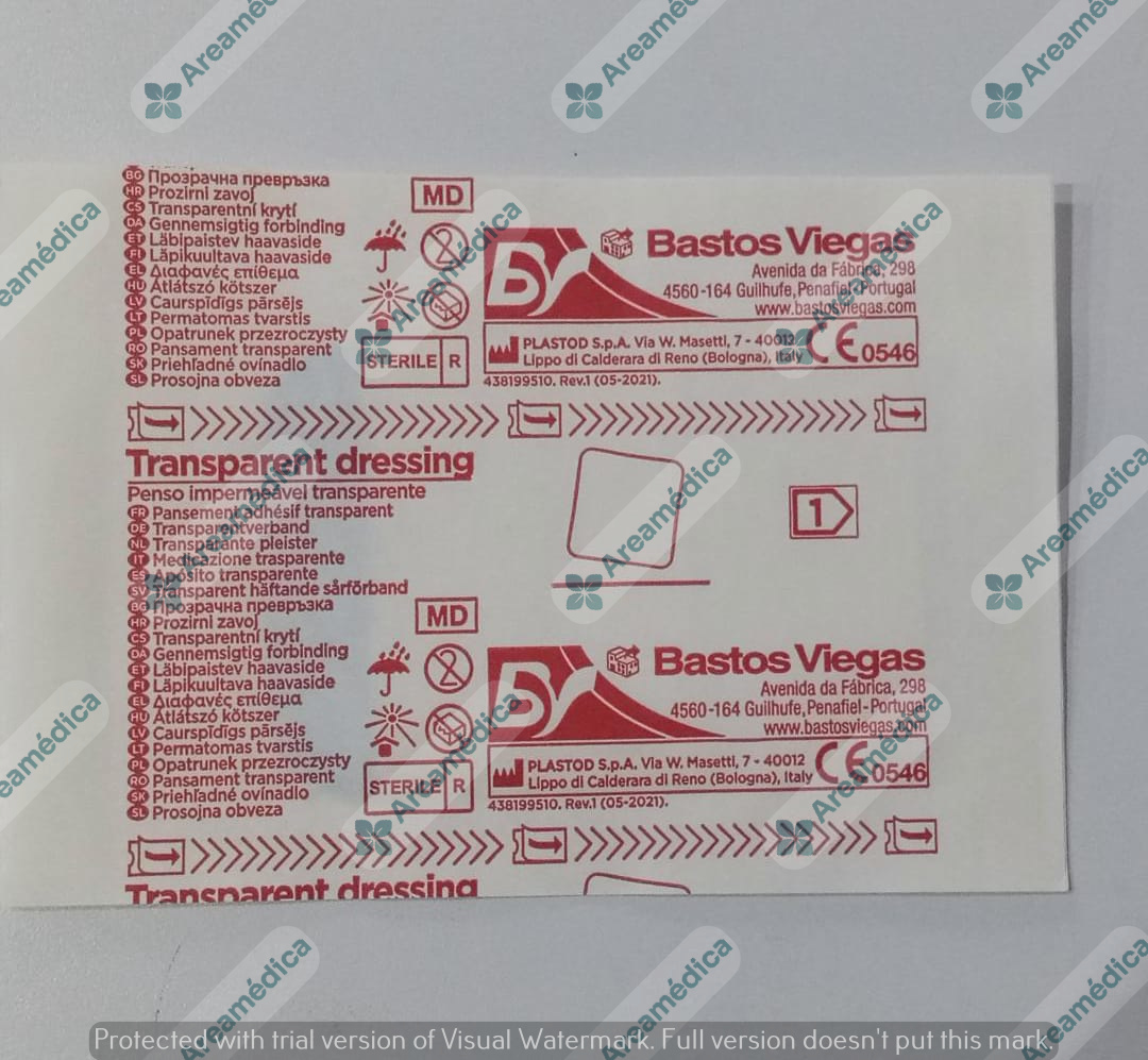 Aposito Transparente 5cm x 7cm Tipo Tegaderm Marco de Aplicación Hipoalergenico