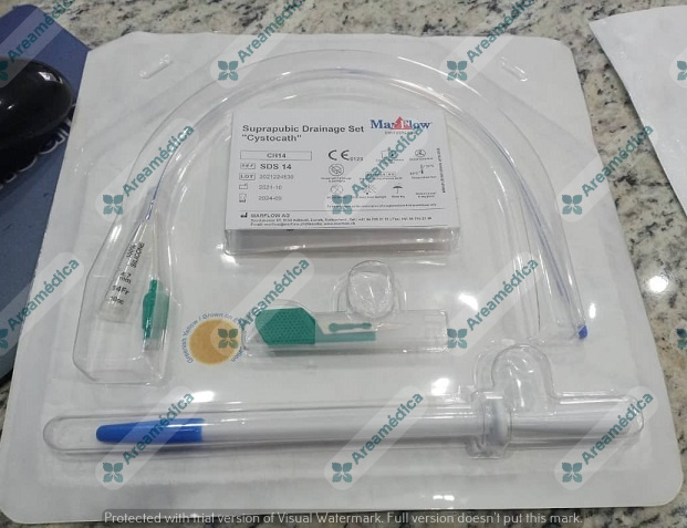 Drenaje Suprapubico 14Fr X40cm Cistocath 14x40 SDS 14 Cystocath