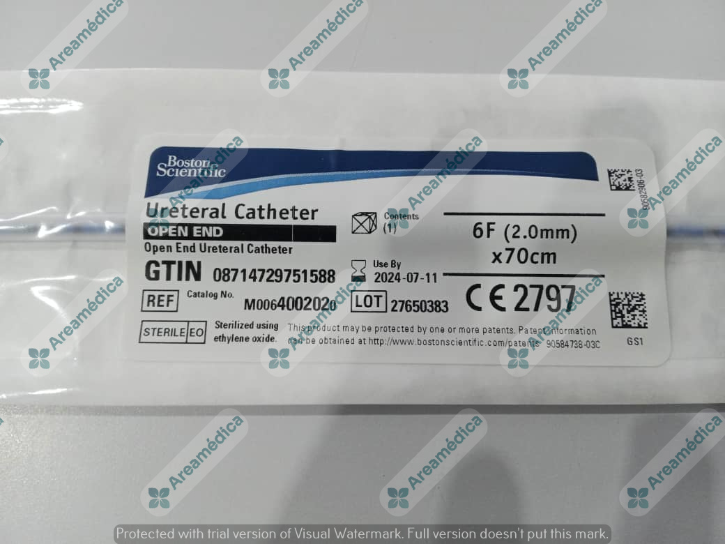 Cateter Ureteral 6Fr x 70cm de Extremo Abierto Open End (E )