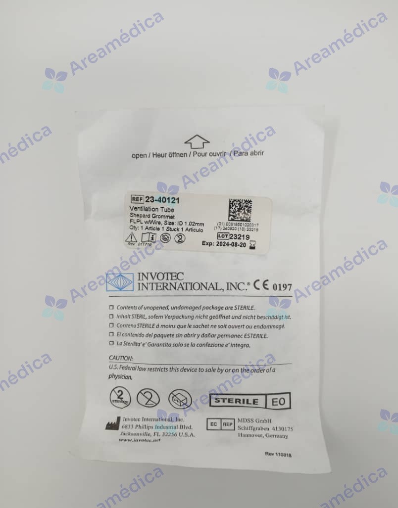 TUBO VENTILATORIO ORL OTORRINO SHEPARD NIÑO PEDIATRICO ADOLECENTE