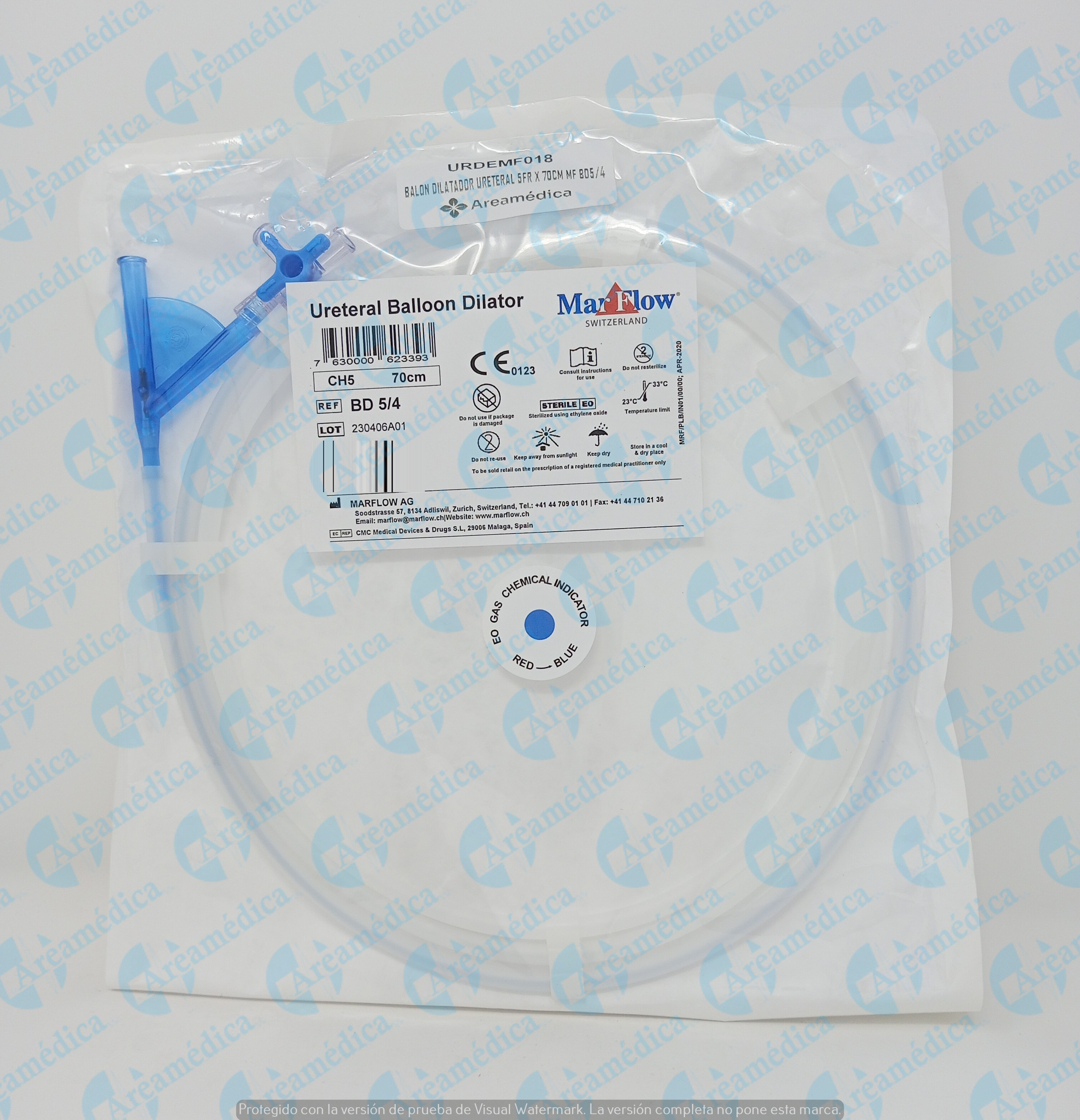 Balon dilatador ureteral 5fr x 70 cm ch15 / 5mm
