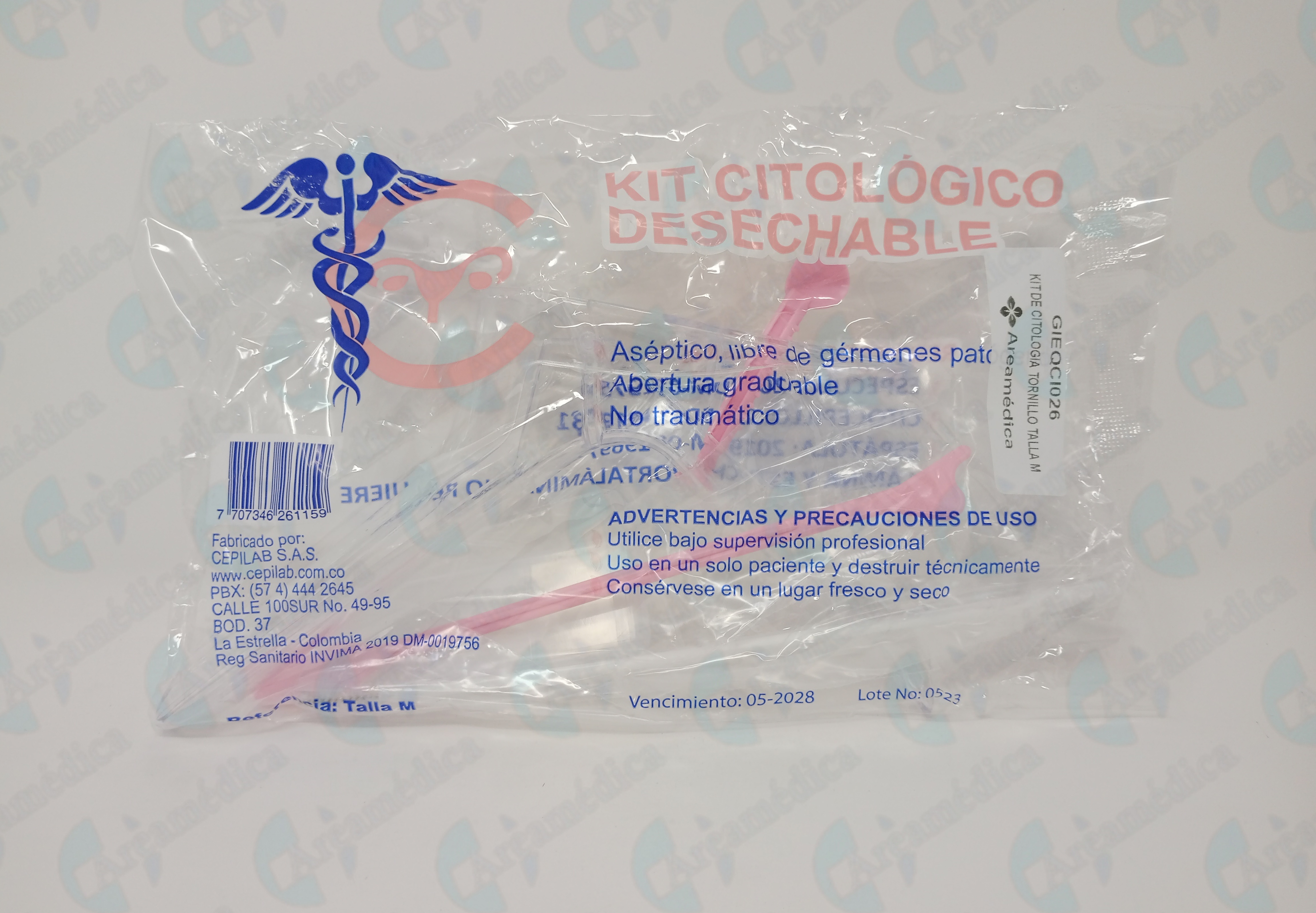 Kit de citología tornillo talla M
