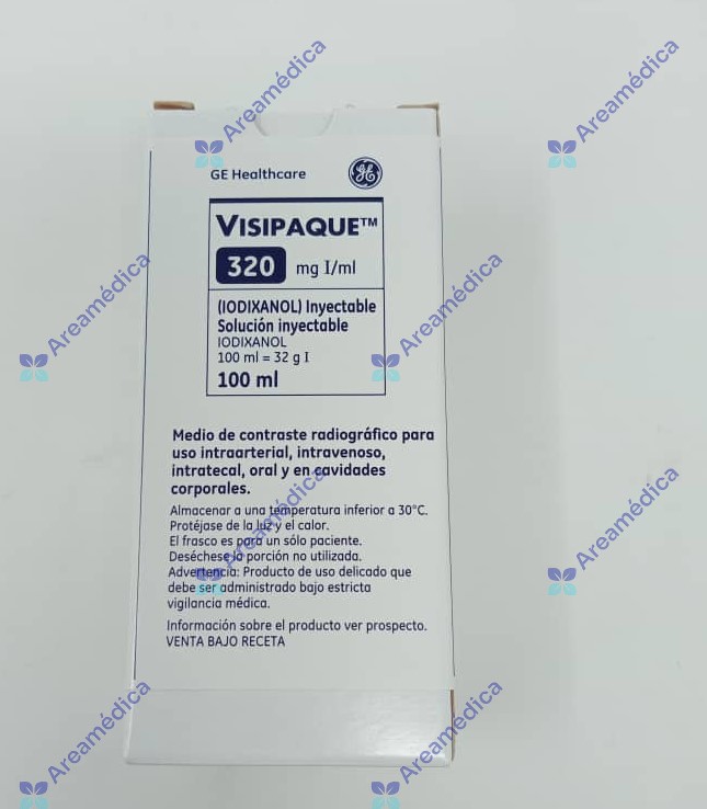 Contraste Visipaque 320 Mg x 100ml Hidrosoluble Osmolalidad igual a la sangre