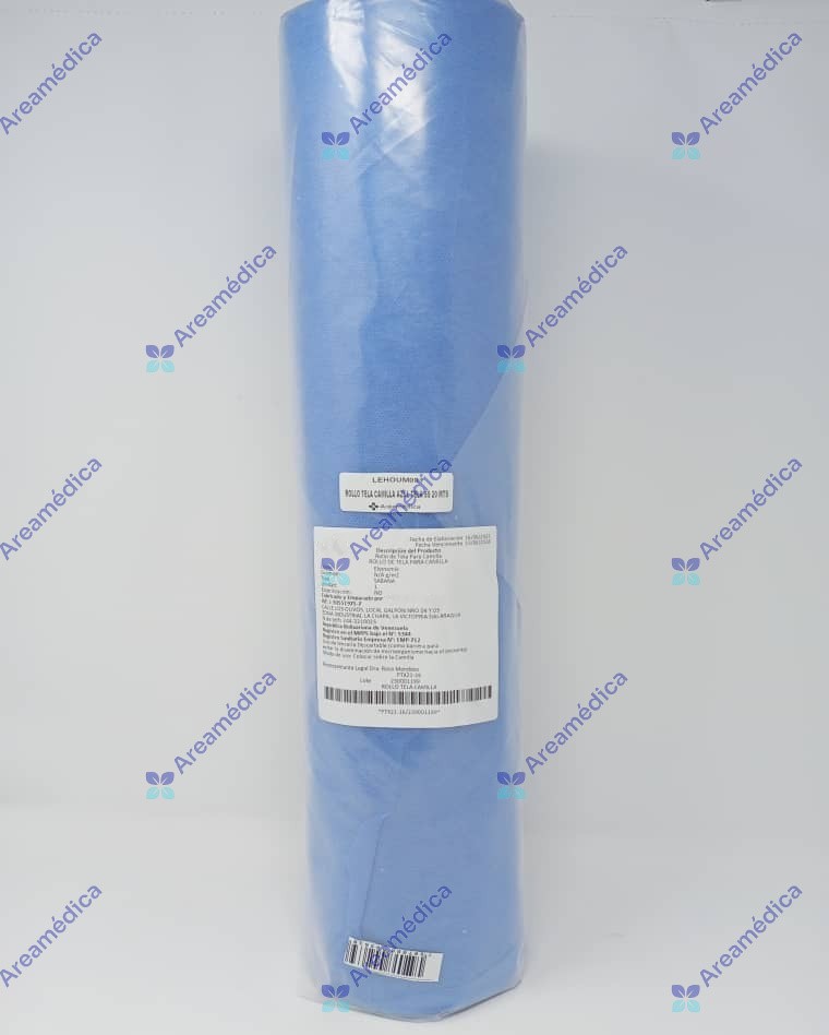 Rollo Tela Camilla Azul Tela SS 20 Mts Precio Por Rollo