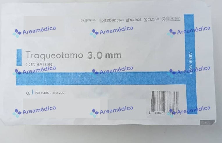 Traqueostomo 3.0 mm con Balon Traqueotomo Descartable Tubo de ...