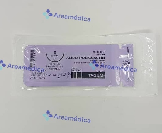 Vicryl 0 Curva No Cortante J318 1 Aguja 1/2C 25mm 70cm Acido ...