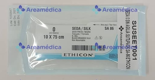 Seda 0 Sin Aguja Sutupack SA-86 Ligadura-10 Hebras X 75cm Sutura Ethicon