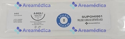 Prolene 0 Curva No Cortante A-8424 Aguja CT-1 CR37 1/2C Azul 75cm ...