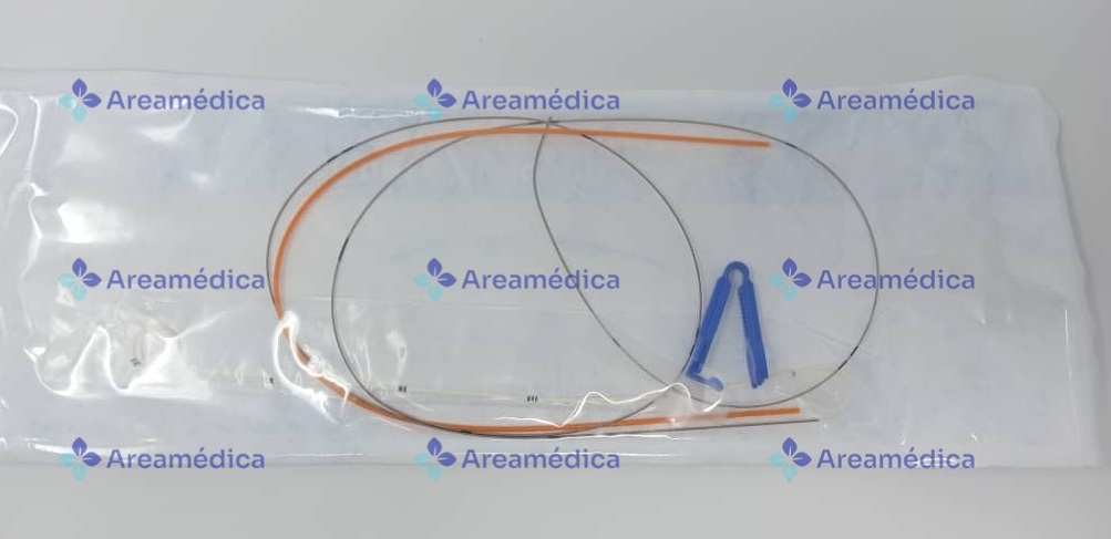 Cateter Doble J Ureteral 6FR x 24cm Incluye Guia De Acero Empujador Clamp (E )
