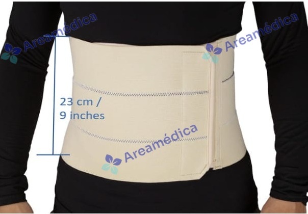 Faja Abdominal Post Operatoria Talla XXL 3 Paneles 120-133cm A:23cm ...
