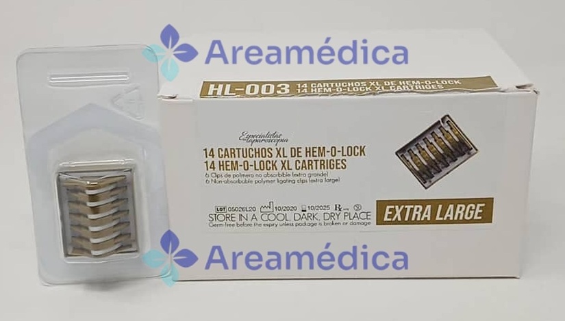 Clips Hemolock XL Dorado Clips para Ligadura Polimero No Absorbible ...