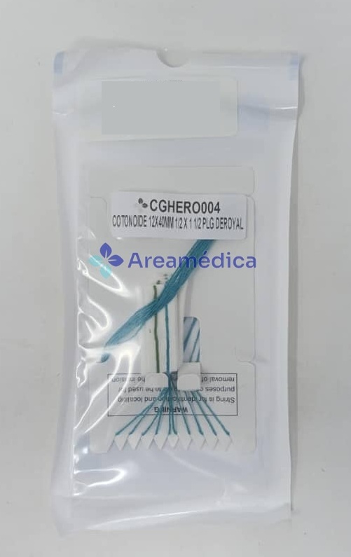 Cotonoide 12 x 40 mm 1/2 x 1 1/2 PLG Sobre por 10 Unidades Cotonoides