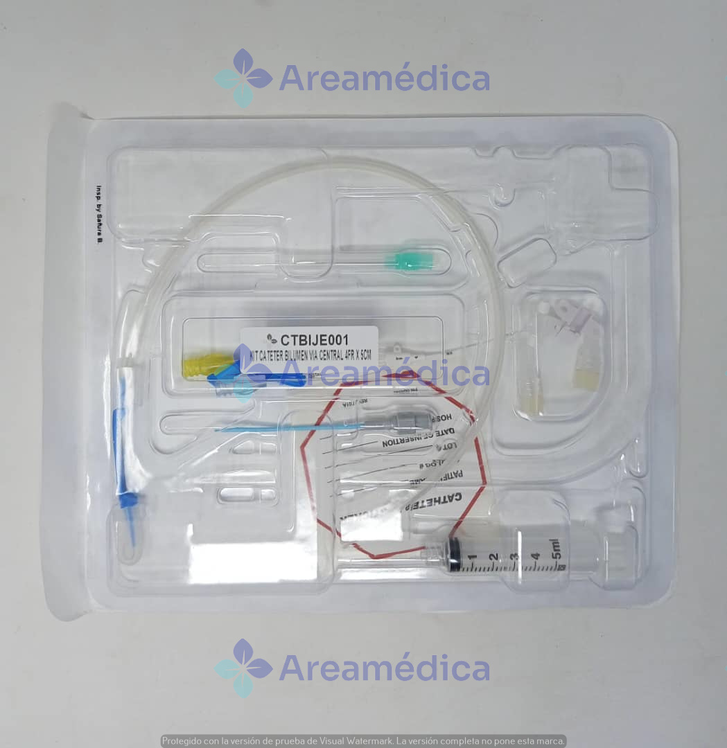 Kit Cateter Bilumen Via Central 4FR X 5 CM Pediatrico