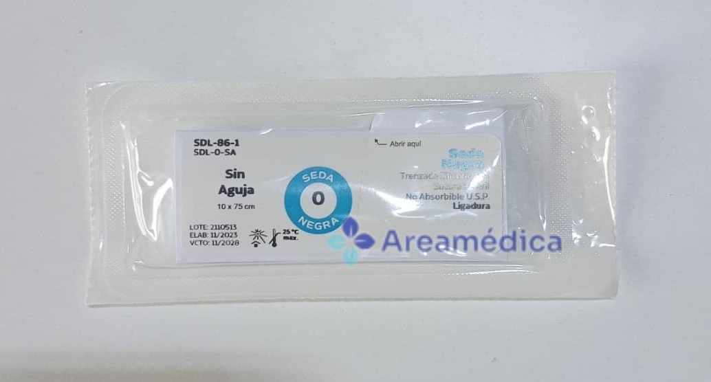 Seda 0 Sin Aguja Sutupack SA-86 Ligadura-10 Hebras x 75 cm Sutura SDL-0-SA