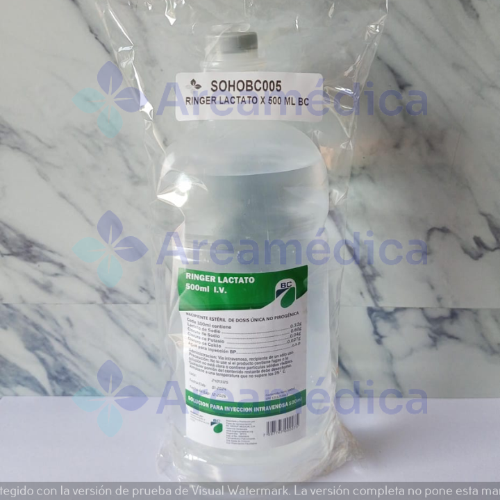 Ringer Lactato X 500ML Solucion De Hartmann
